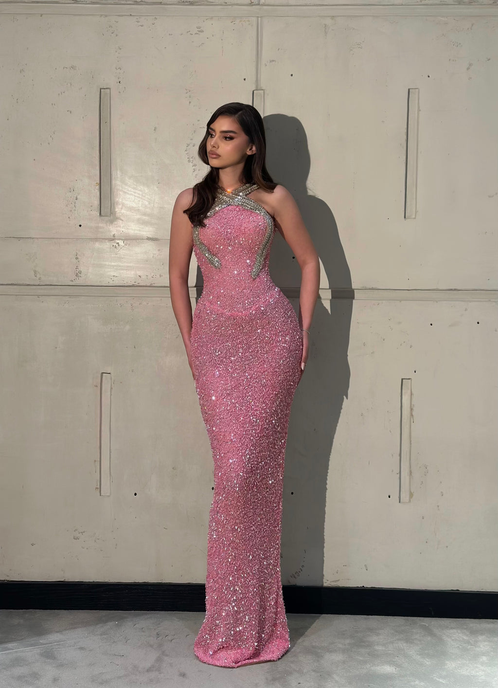 Rènika – Crystal Halter Gown – Walone LLC