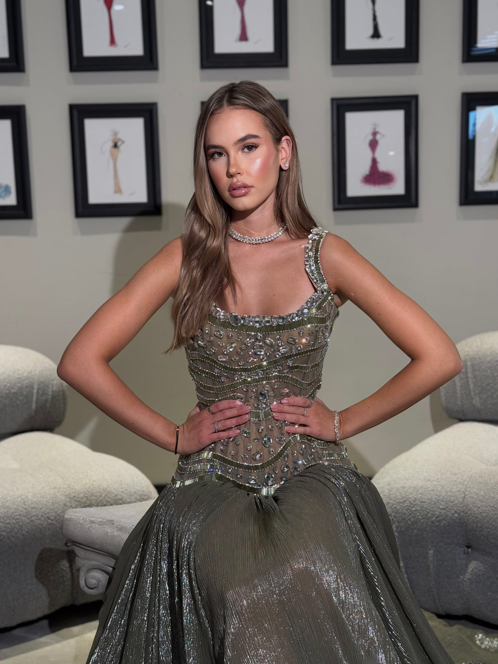 Rèlina - Olive Green Dress – Walone LLC