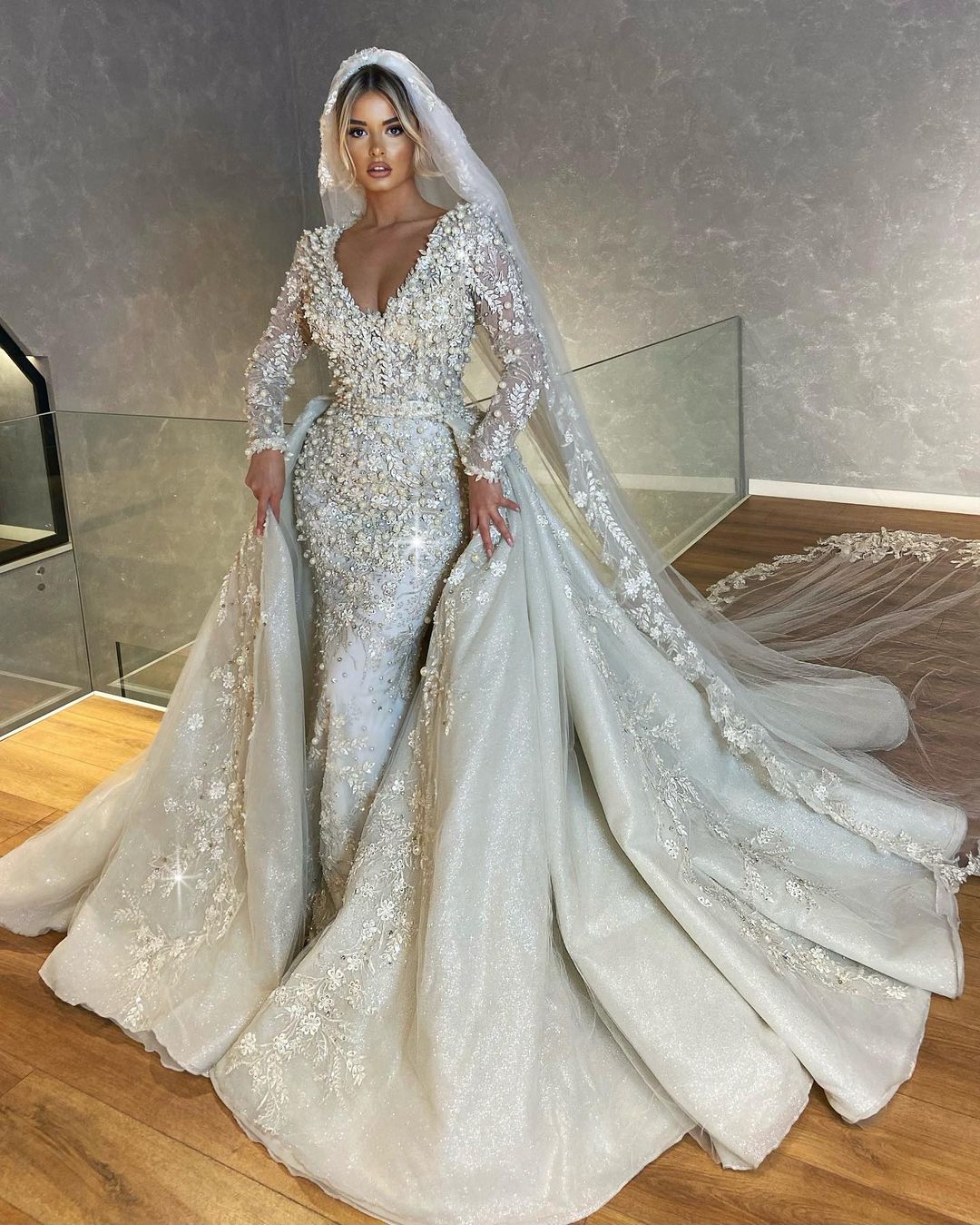 Long Detachable Train Ball Gown Dress – Walone LLC